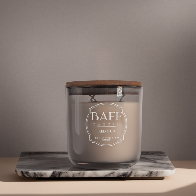 Red Oud Soy Wax Luxury Candle (Three Wick) - Baff Candle